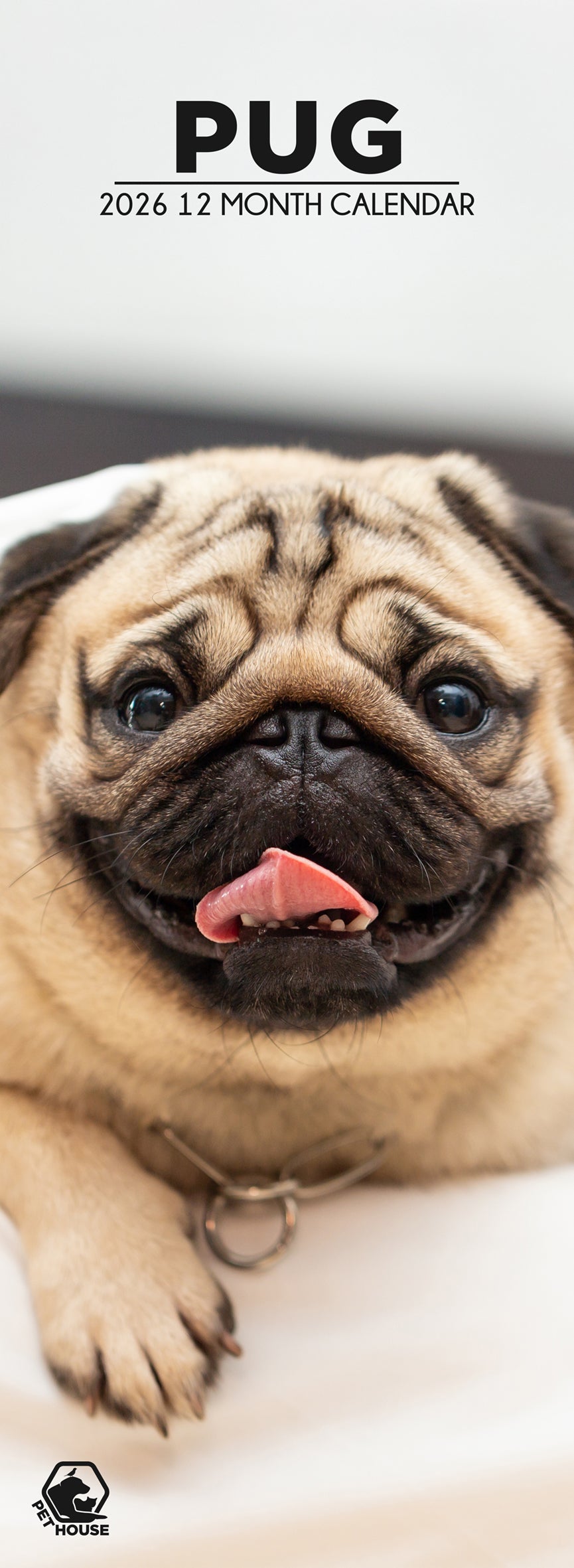 Pug - Slim Calendar 2026 – CalendarsRus