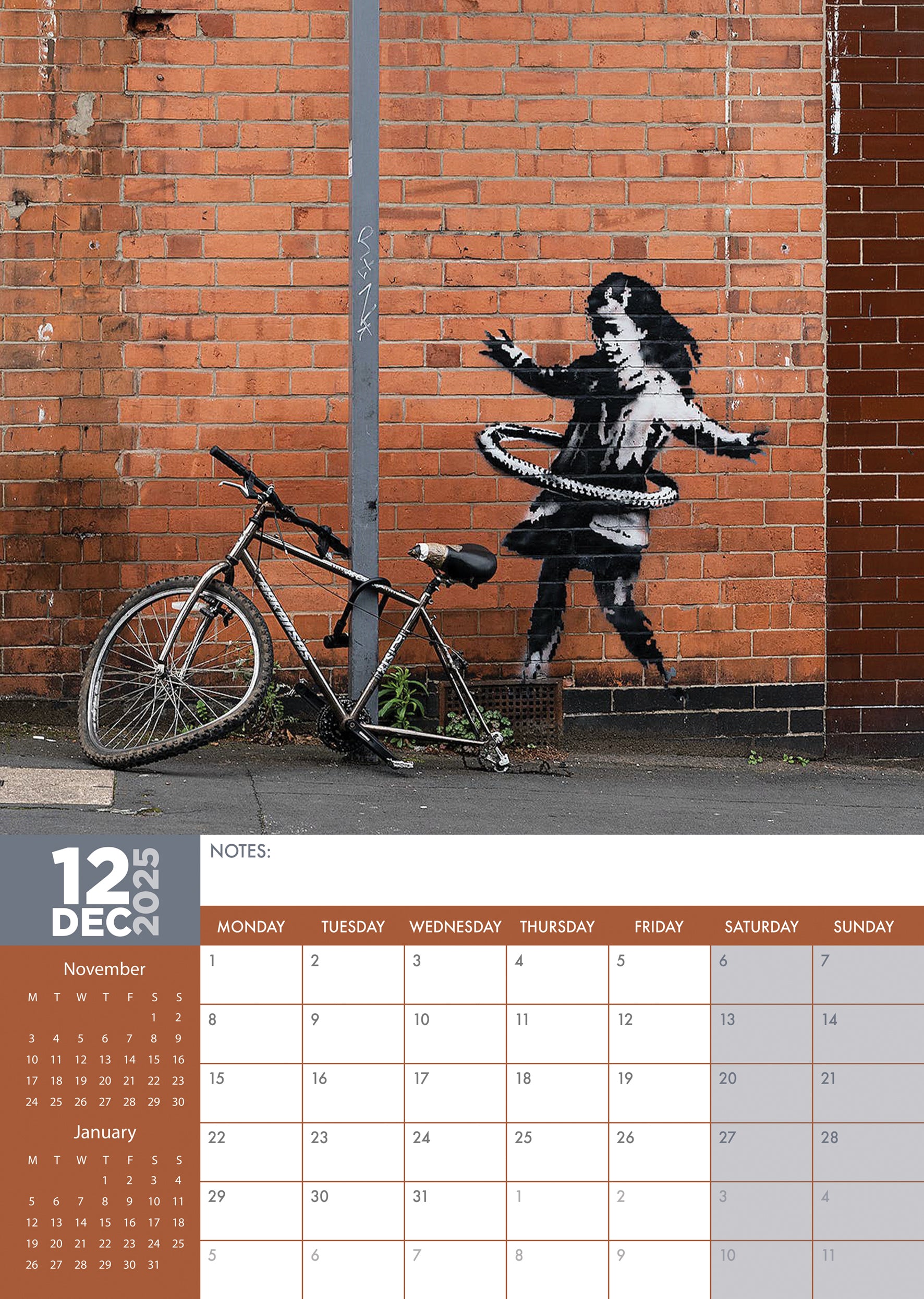 Banksy Calendar 2025 – CalendarsRus
