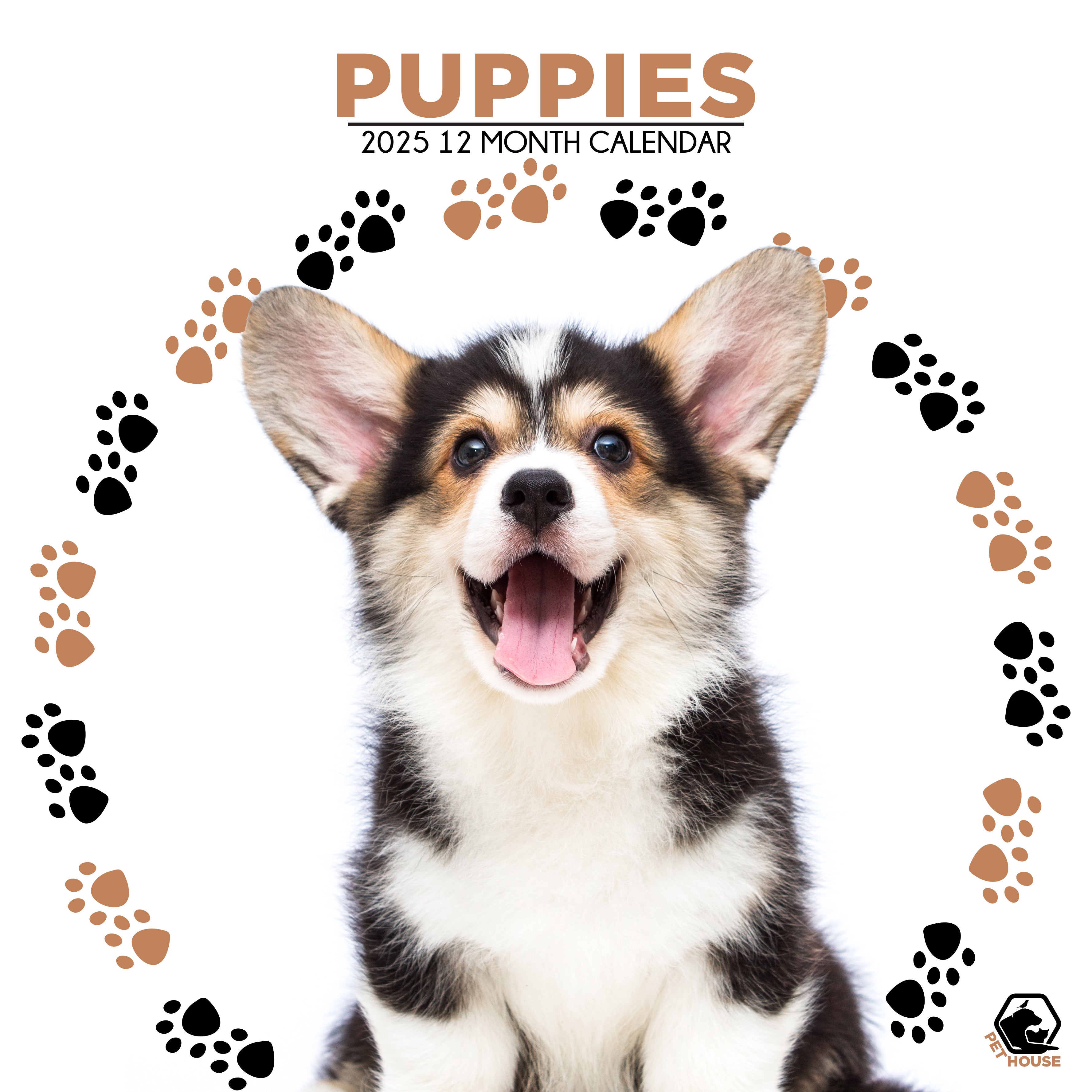Puppies Calendar Square 2025 – CalendarsRus